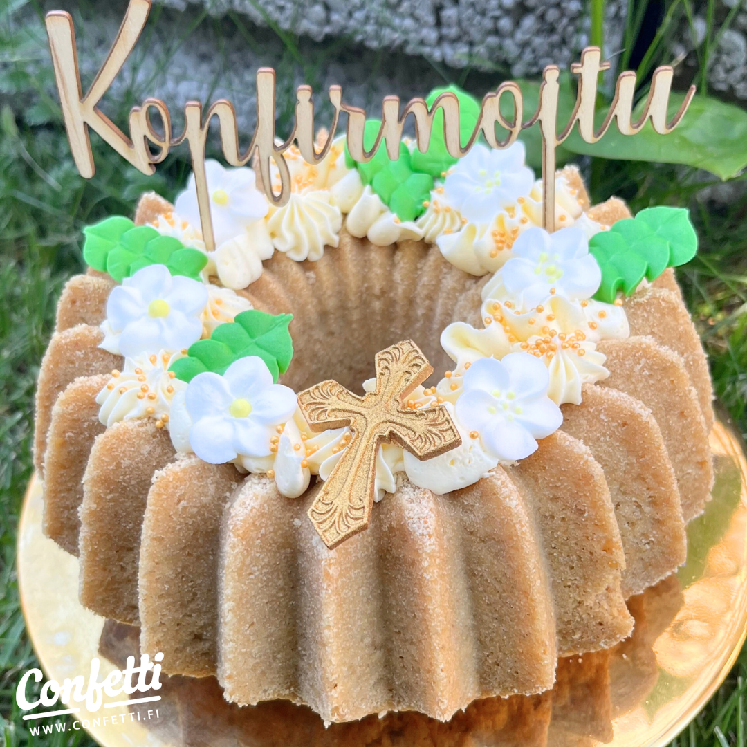 Puinen kakkukoriste, Konfirmoitu II - Confetti Oy