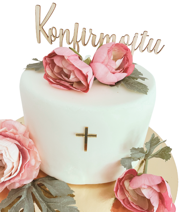 Puinen kakkukoriste, Konfirmoitu II - Confetti Oy