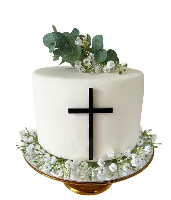 Kakkukoriste, musta risti - Confetti Oy