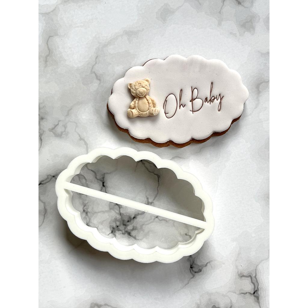 Piparkakkureunainen ovaali-muotti - Confetti Oy